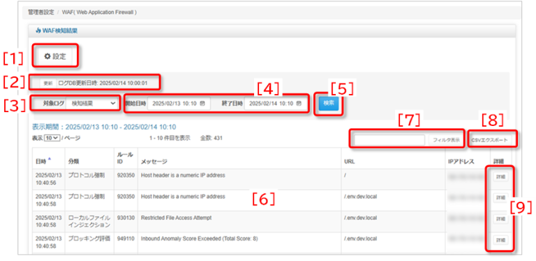 3.6 WAF | Bizメール＆ウェブ オンラインマニュアル